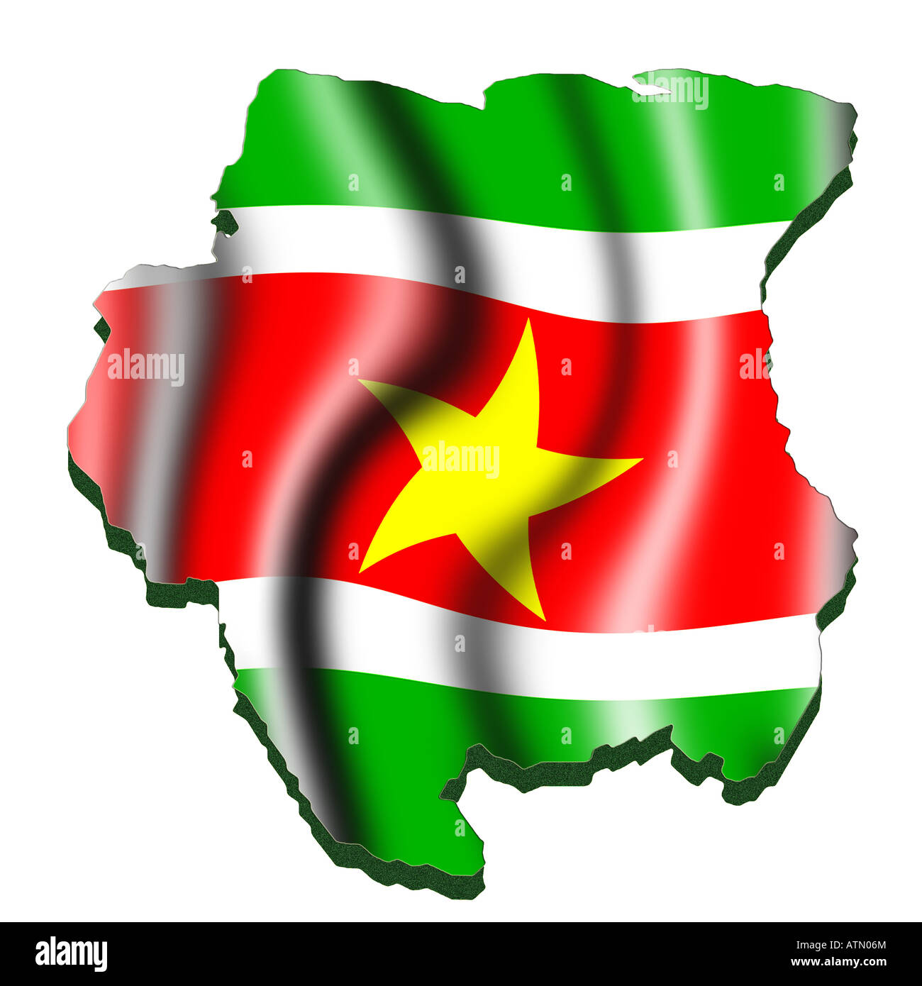 Suriname map hi-res stock photography and images - Alamy