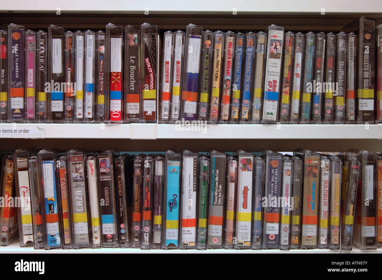 Dvd shelves hi-res stock photography and images - Alamy