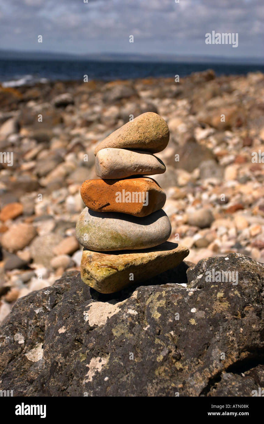 Rock Sculpture on the Beach Stock Photo - Alamy