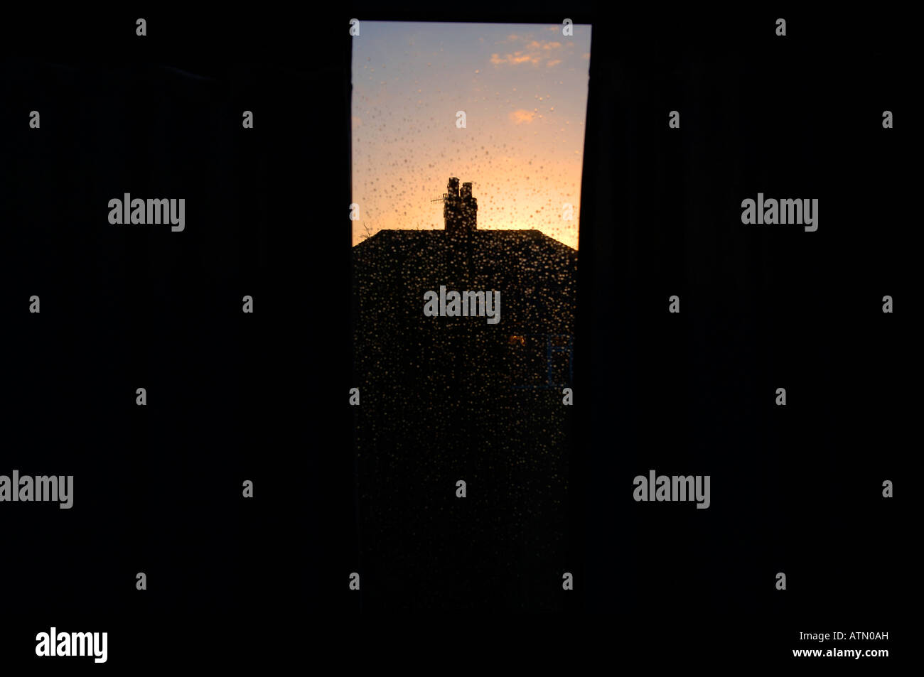 A View Out Of A Household Window Stock Photo - Alamy