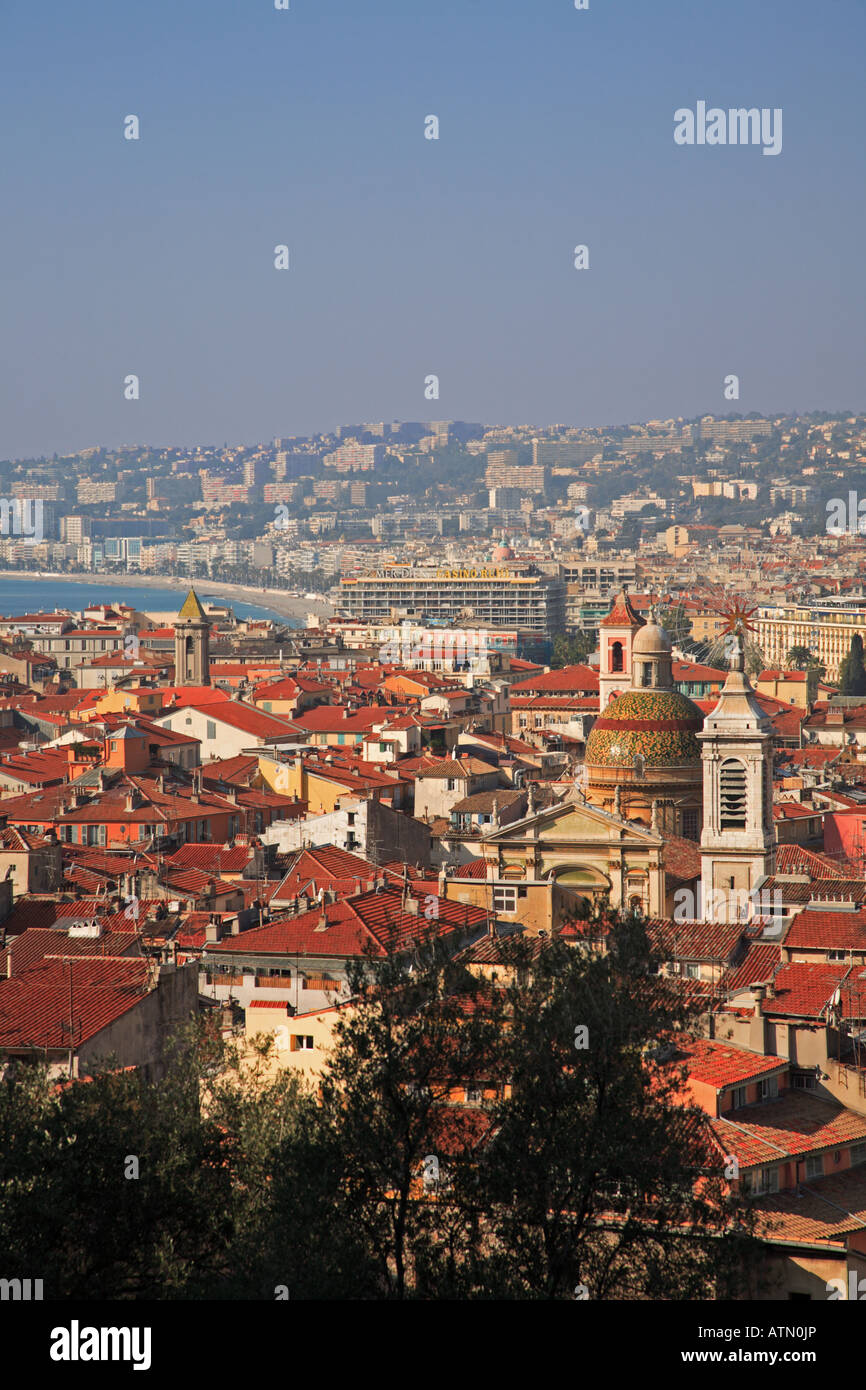 The Vieux Ville viewed from Château Hill at Nice Provence Côte d Azur ...