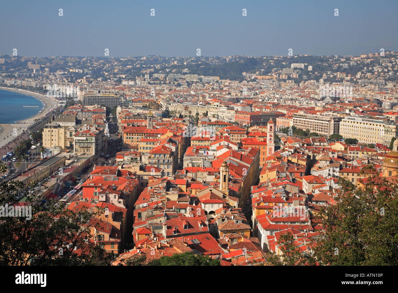 The Vieux Ville viewed from Château Hill at Nice Provence Côte d Azur ...