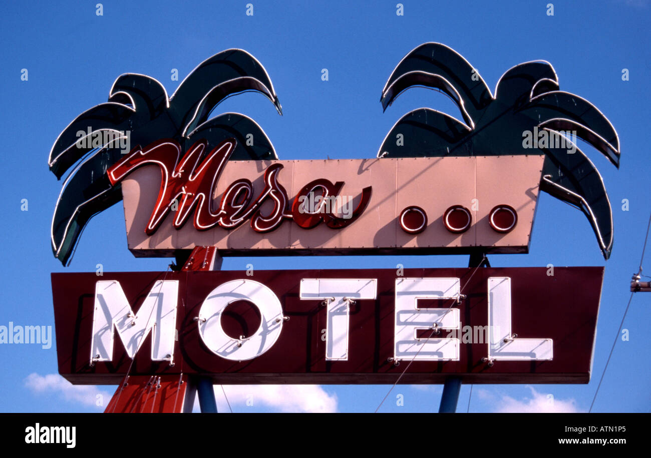 Classic motel sign in USA Stock Photo - Alamy