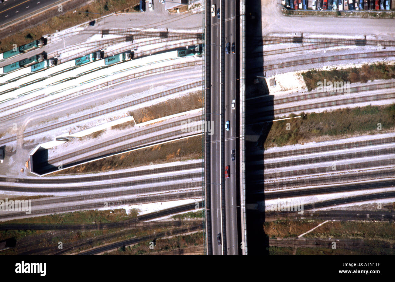 Aerial view railway track birds eye hi-res stock photography and images ...