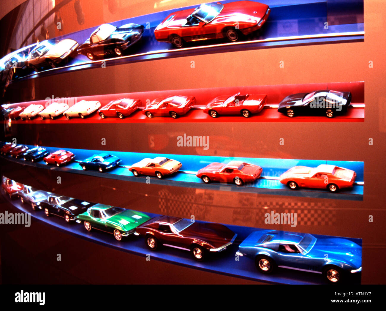 Model Chevrolet Corvette sports cars on display Stock Photo - Alamy