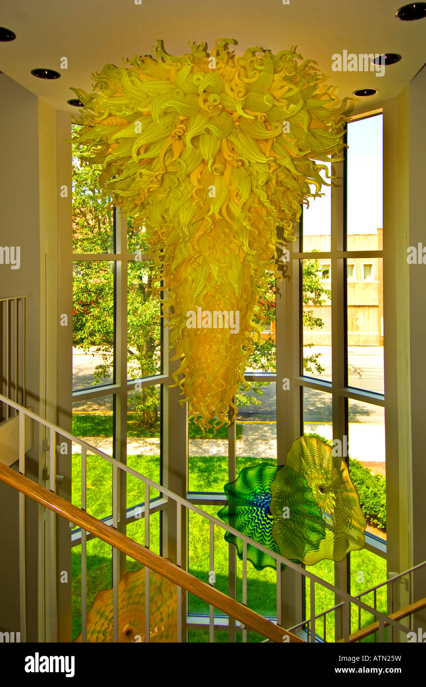 Yellow Neon Chandelier, Columbus Area Visitors Center, Columbus IN ...