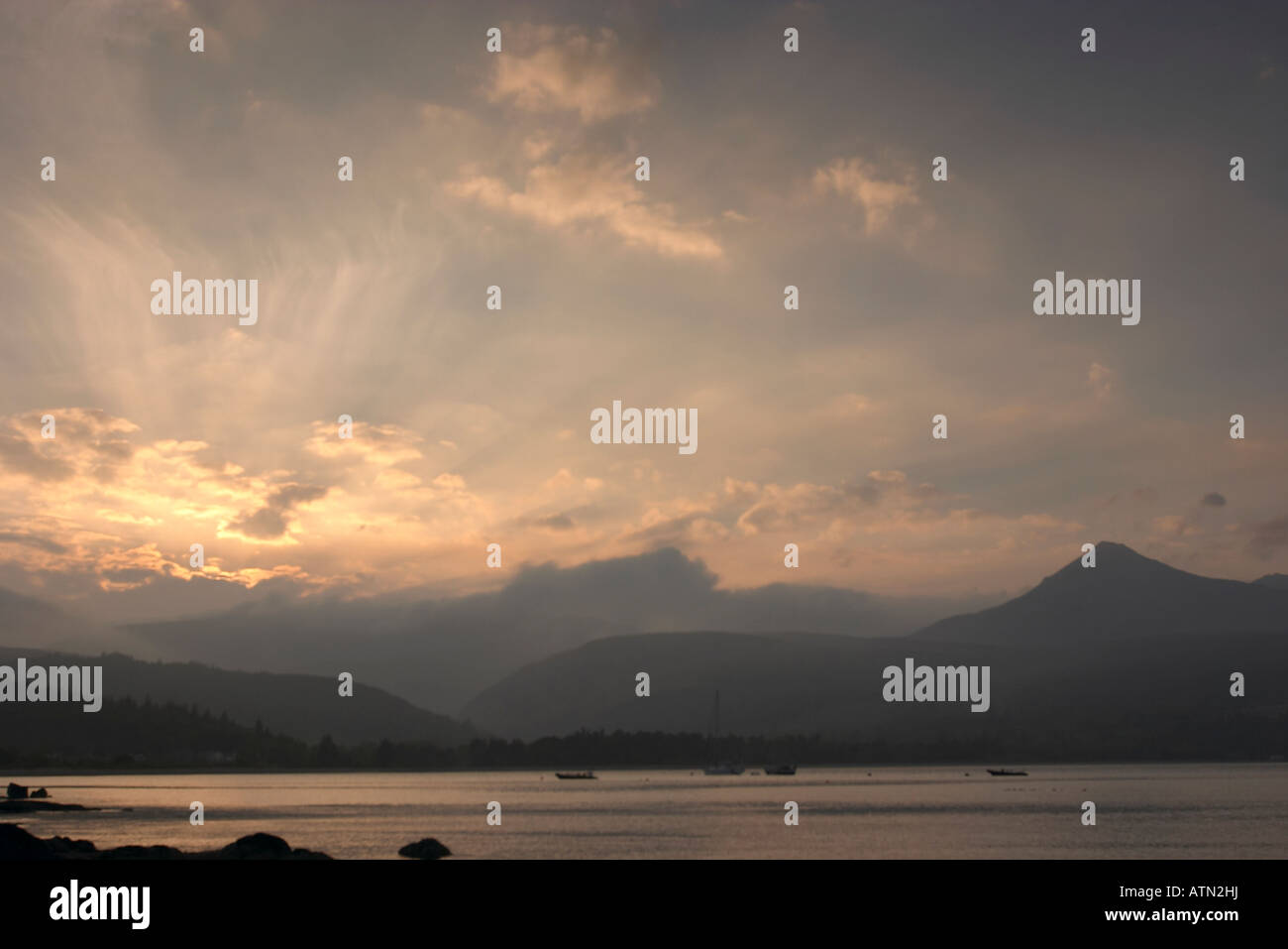 Evening Light, Brodick Bay, Isle of Arran, Scotland Stock Photo - Alamy