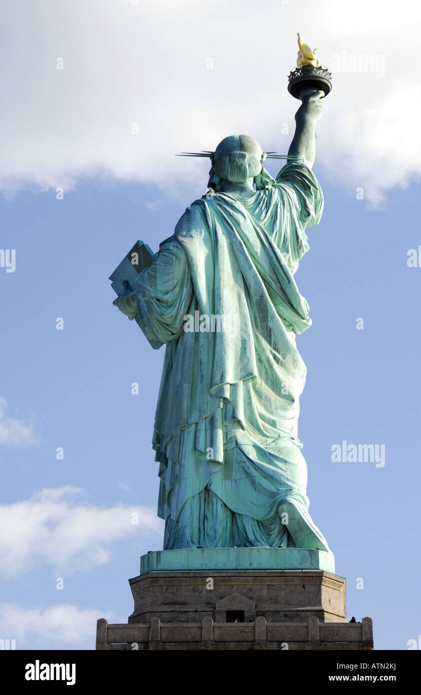 Statue of Liberty, New York city, USA from behind Stock Photo - Alamy