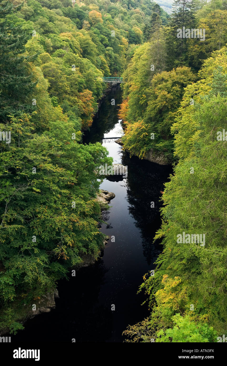 North up the River Garry as it flows through the Pass of Killiecrankie ...