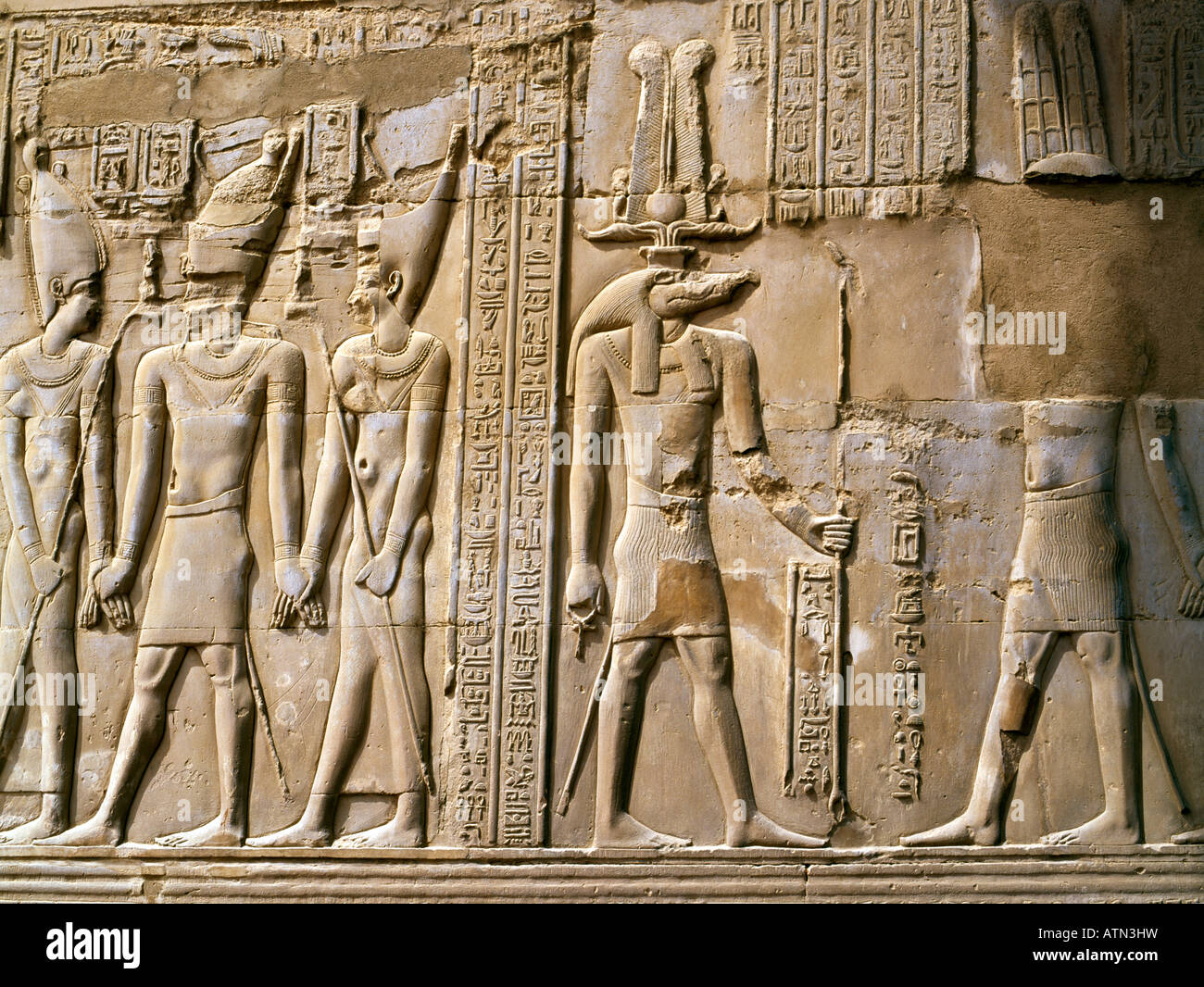 Kom Ombo Egypt Temple of Haruris and Sobek Carving of Sobek Guard of ...