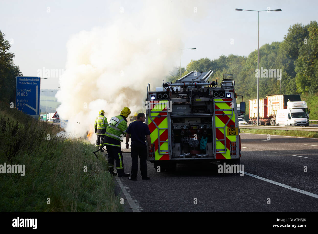 Vehicle stranded on motorway hi-res stock photography and images - Alamy