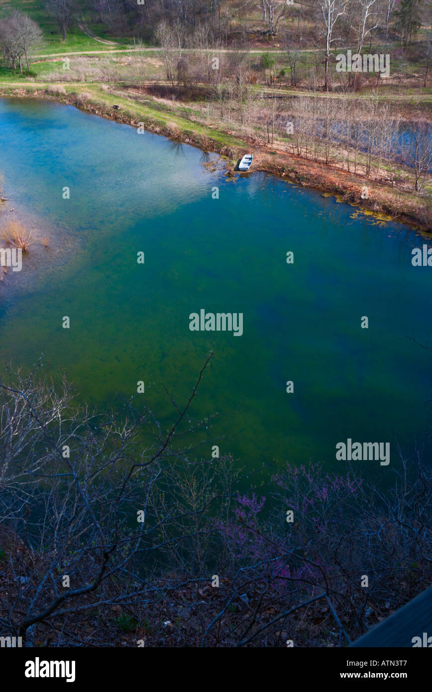 green springfed pond Stock Photo - Alamy