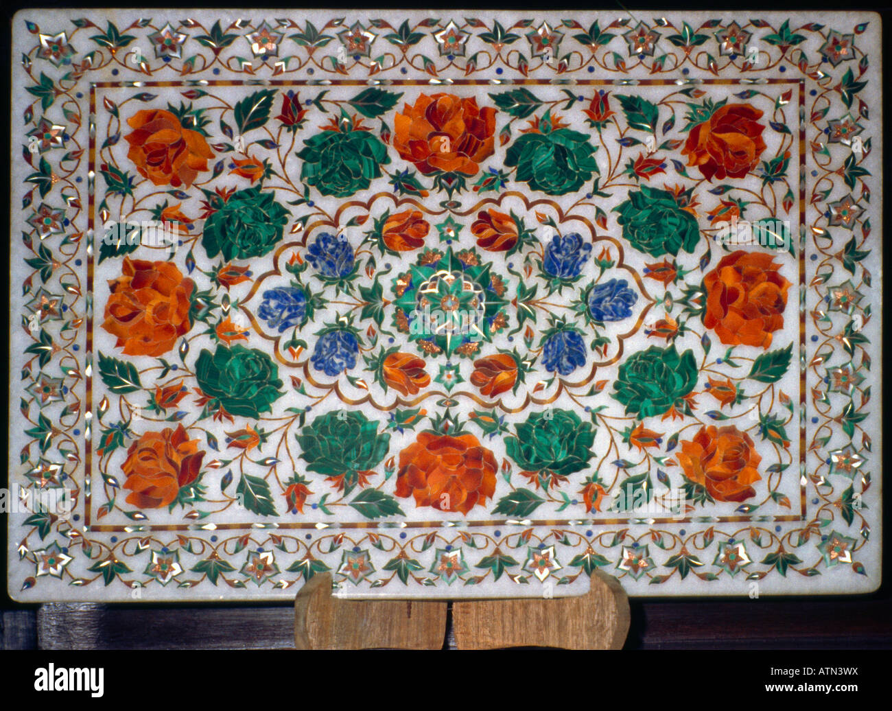 Agra India Pattern In Marble Stock Photo - Alamy