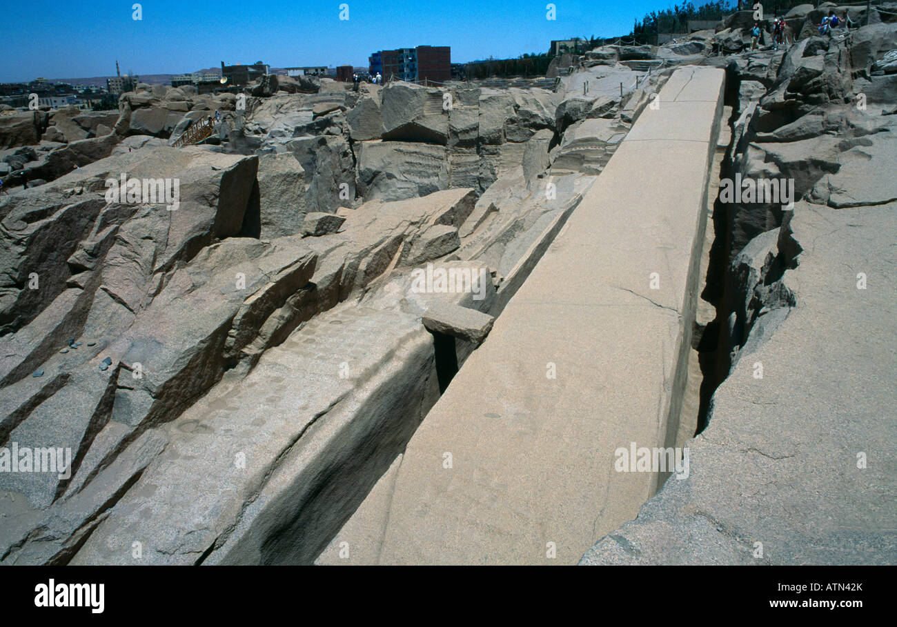 Aswan Egypt The Unfinished Obelisk in the Granite Quarry Abandoned due ...