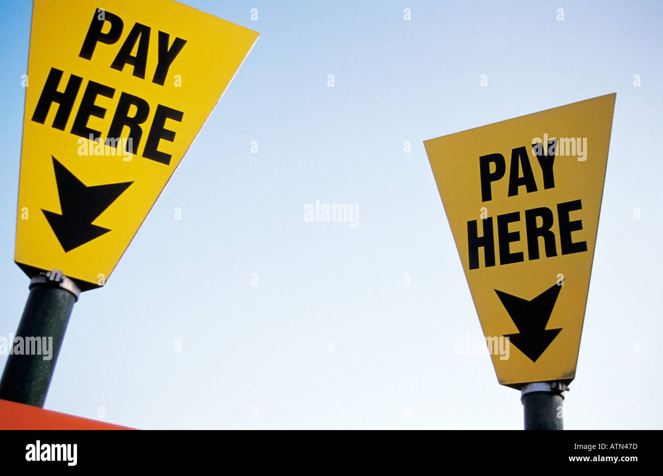 Pay Here Car Park Sign England Winter 2004 Stock Photo - Alamy