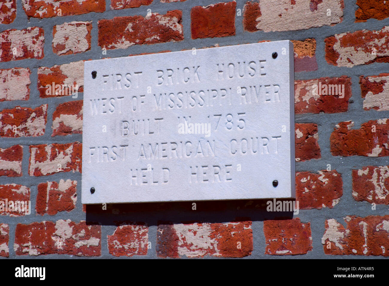 First Brick House West of Mississippi Stock Photo - Alamy