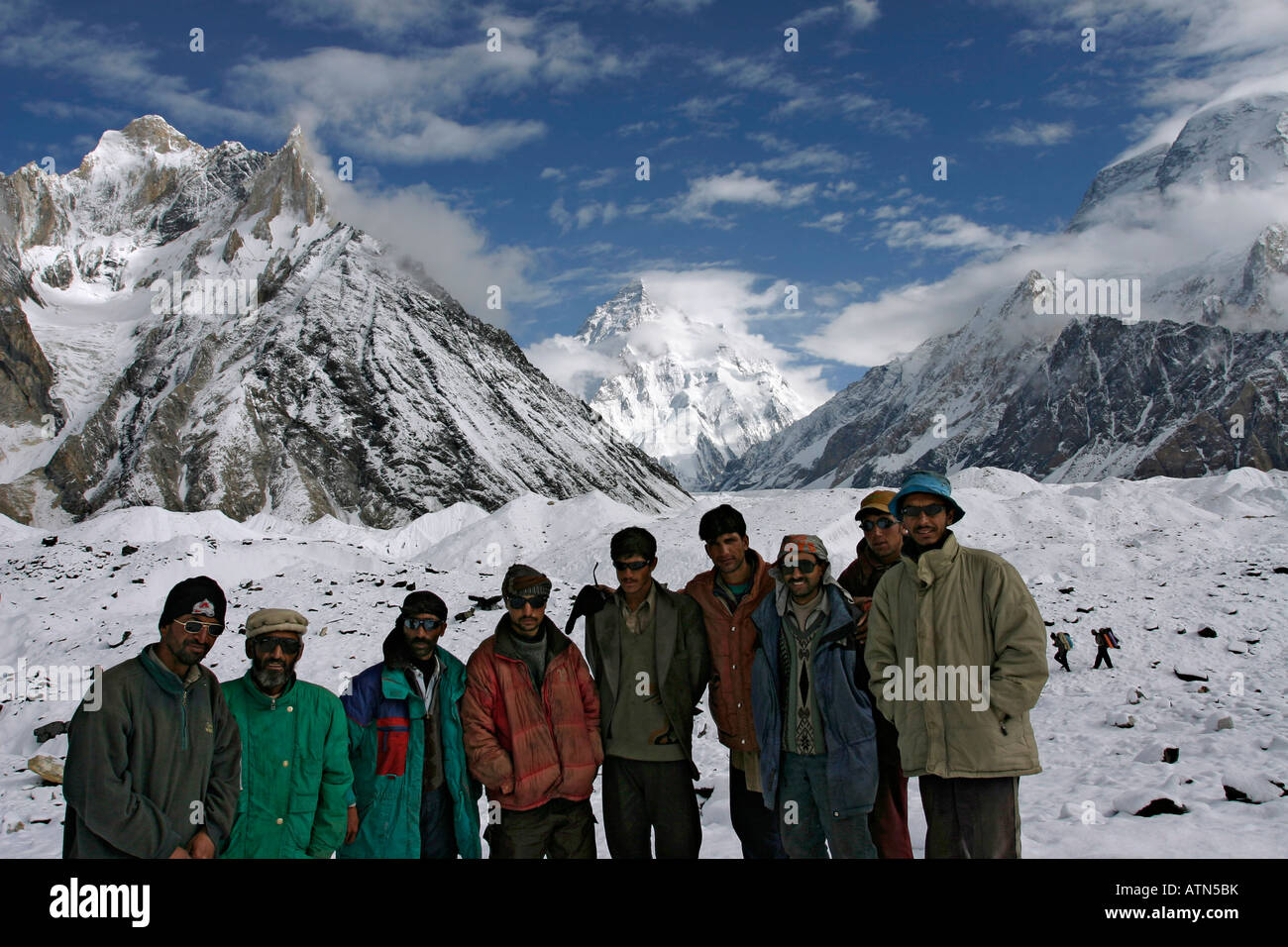 the crew gearing up for the trek to k2,,, concordia baltistan ,pakistan ...