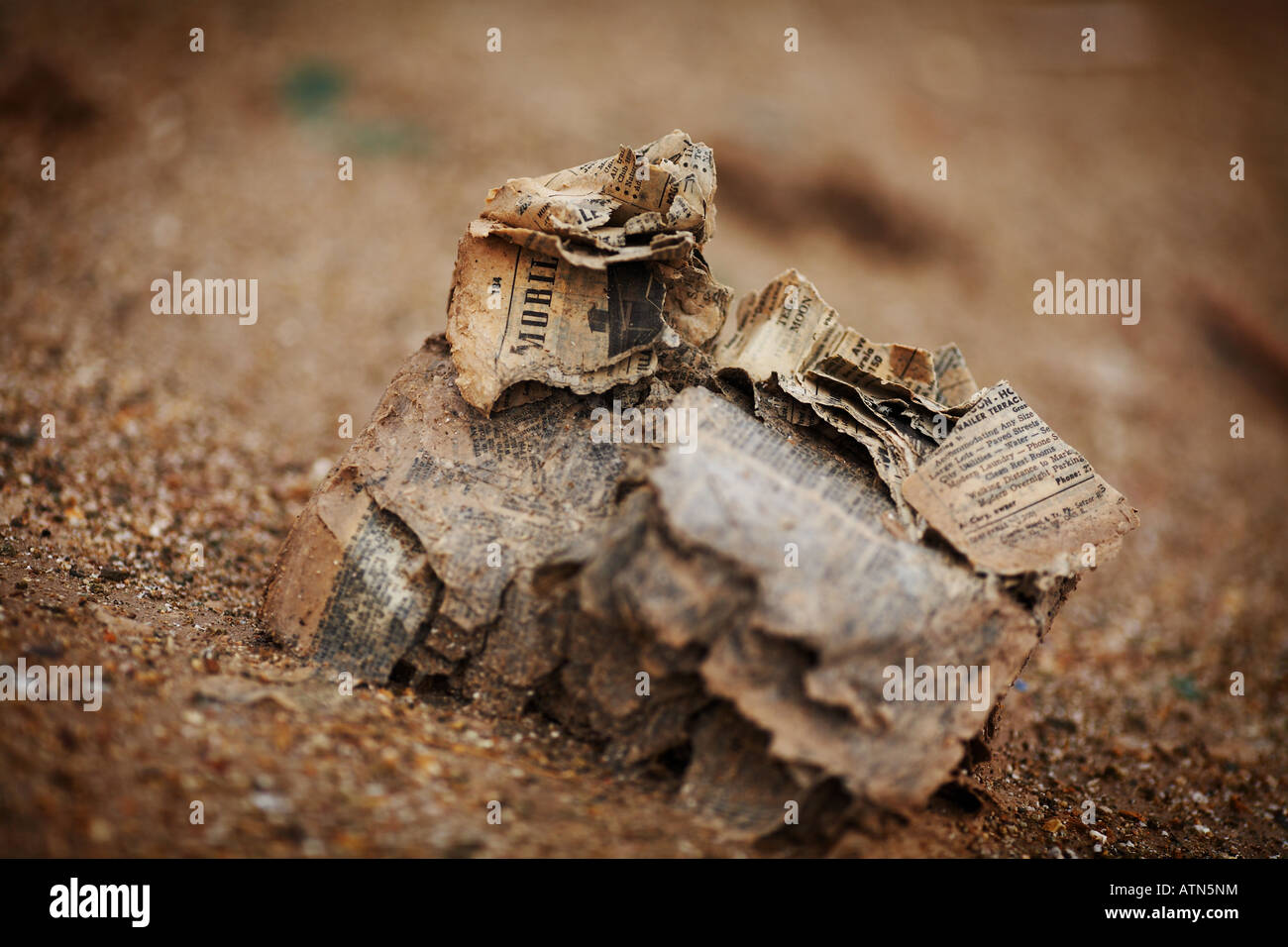 Ripped up Newspaper Details in Bombay Beach, The Salton Sea, Imperial ...