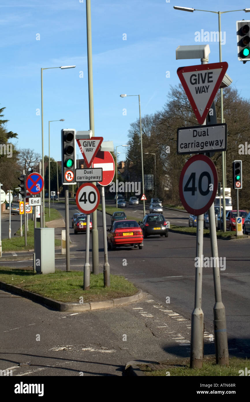 Road Signs Surrey England Stock Photo - Alamy