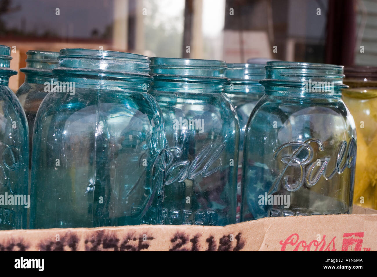 Jars from Antique Store Stock Photo - Alamy