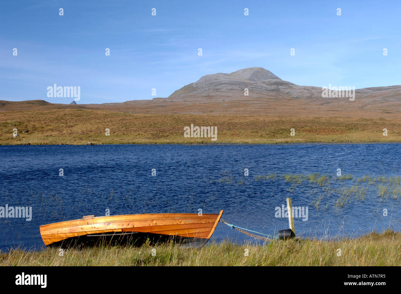 Canisp Mountain and Loch Awe, Inchnadamph, Sutherland. XPL 3861-369 ...