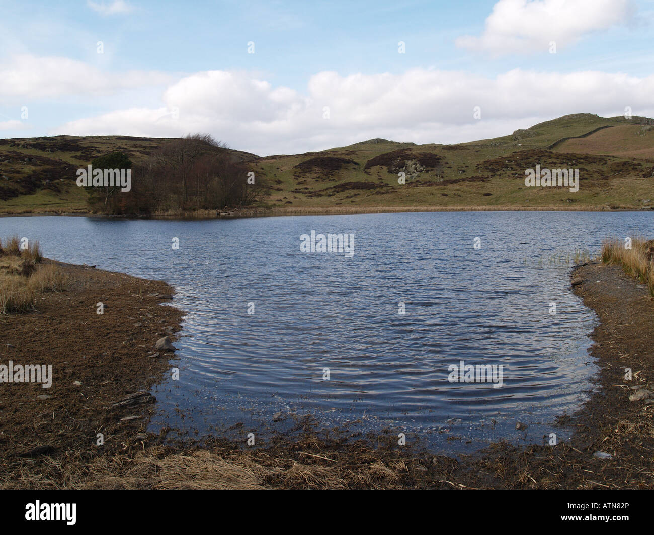 small bay potter tarn reservoir enclave mooring Stock Photo - Alamy