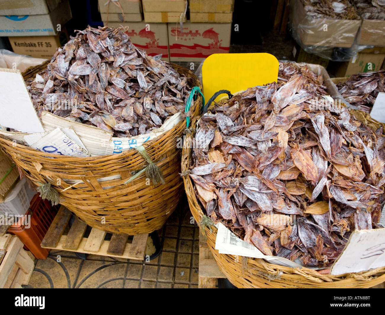 Dried Fish In The Chinese Market Bangkok Thailand South East Asia Stock ...