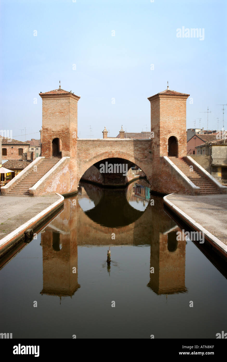 Comacchio Italy The monumental three point bridge known as the ...