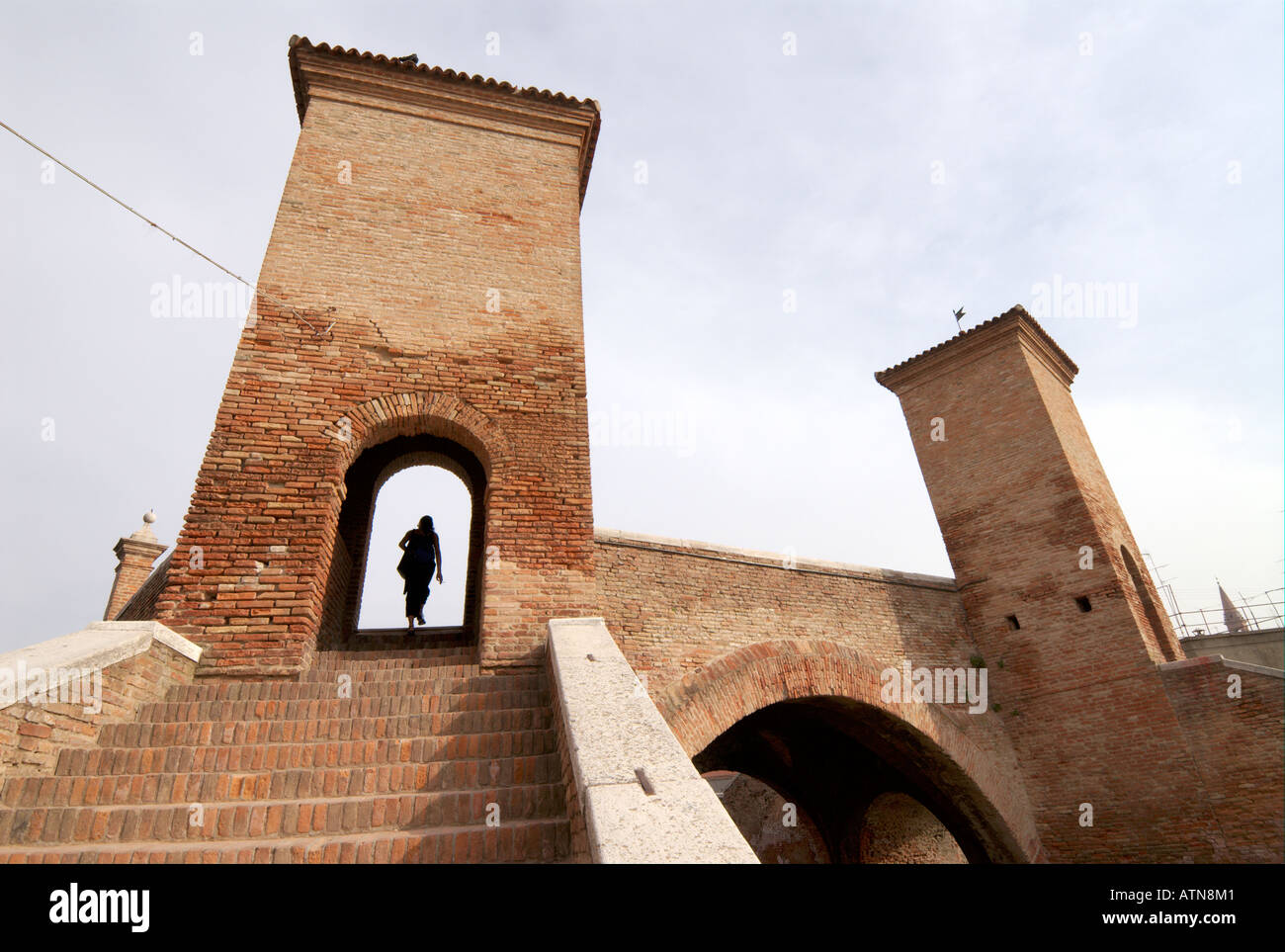 Comacchio Italy The monumental three point bridge known as the ...