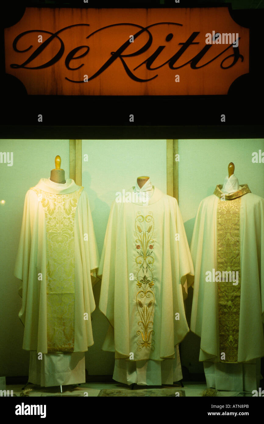 Rome Italy De Ritis ecclesiastical outfitters on via dei Cestari Stock ...