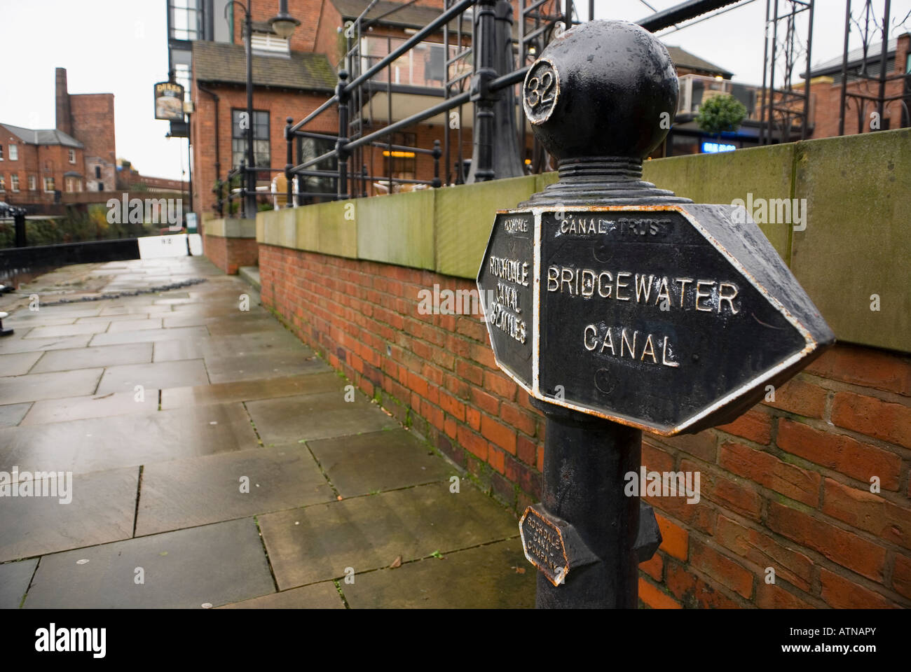 A sign pointing to Bridgewater canal Stock Photo - Alamy