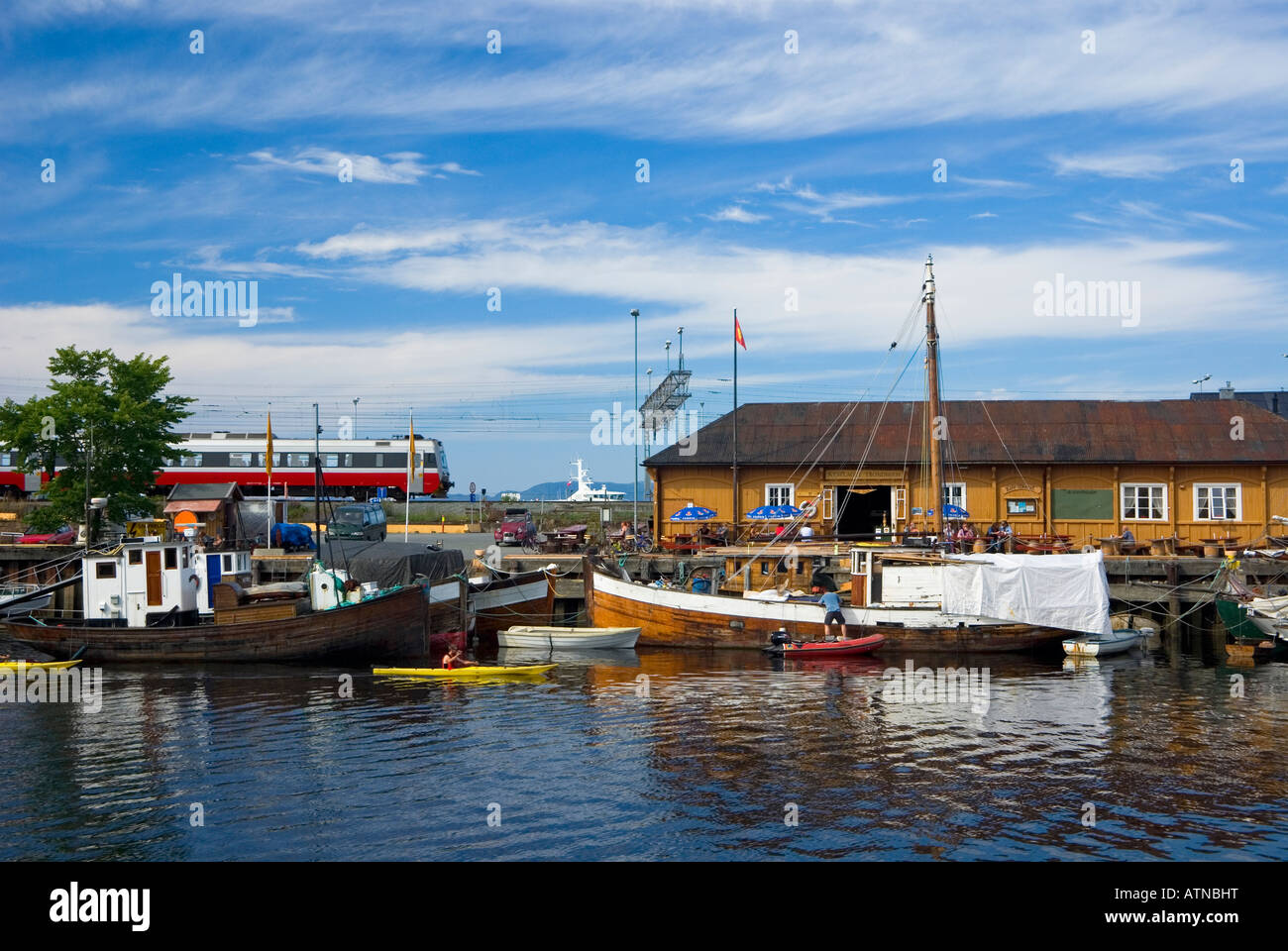 Trondheim inner channel called Kanalhavna Stock Photo - Alamy