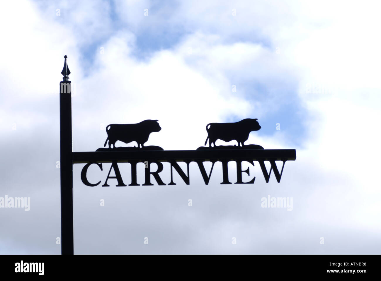 Agricultural Farm Road end Sign Stock Photo - Alamy