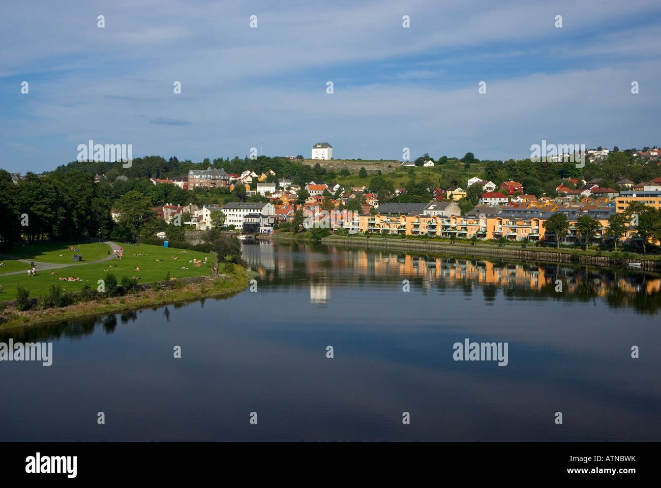 The southern bank of the Nidelven river in Trondheim Stock Photo - Alamy