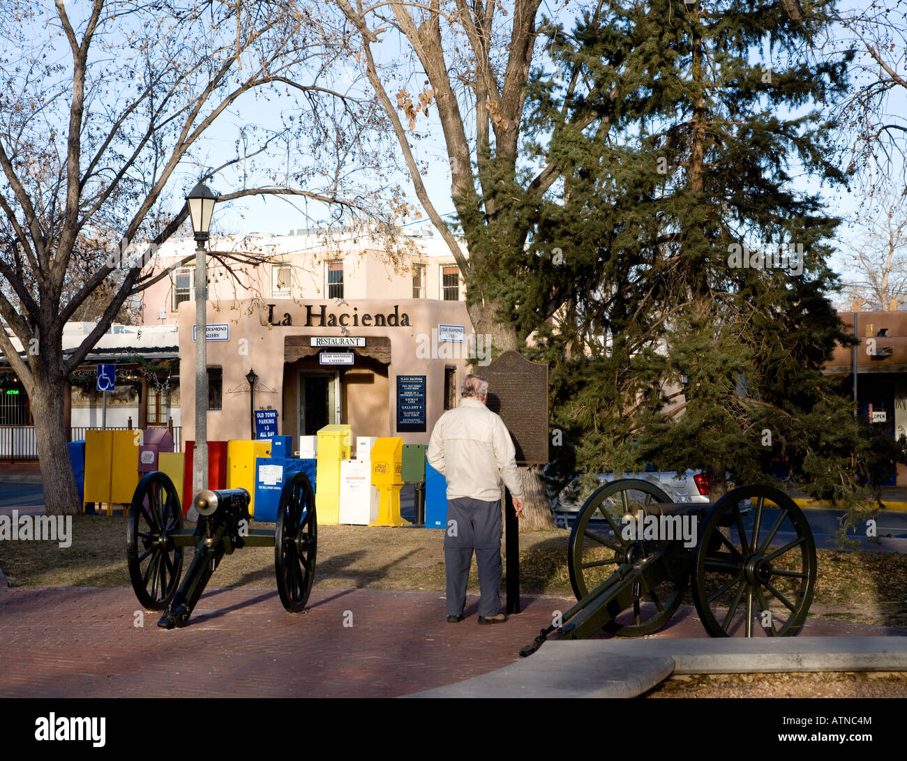Big Gun in Albuquerque Plaza Stock Photo - Alamy