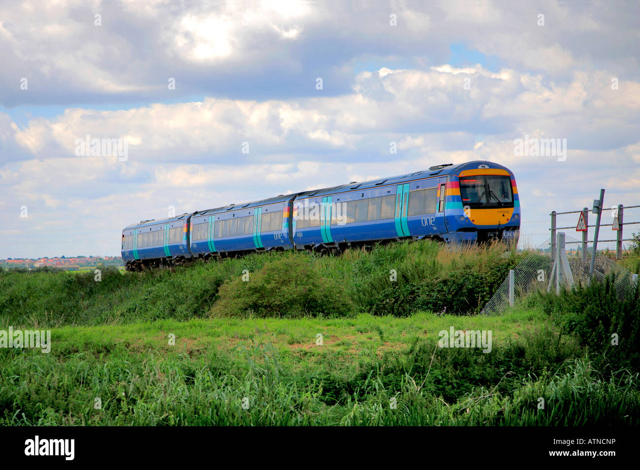 170208 ONE Railway Turbostar Unit diesel train at Prickwillow village ...