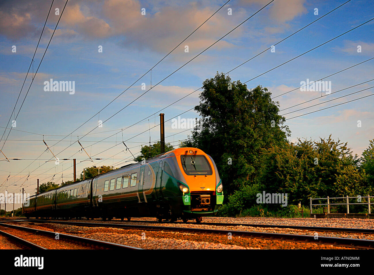 Hull Trains 222 class HST diesel train ECML Connington Cambridgeshire ...