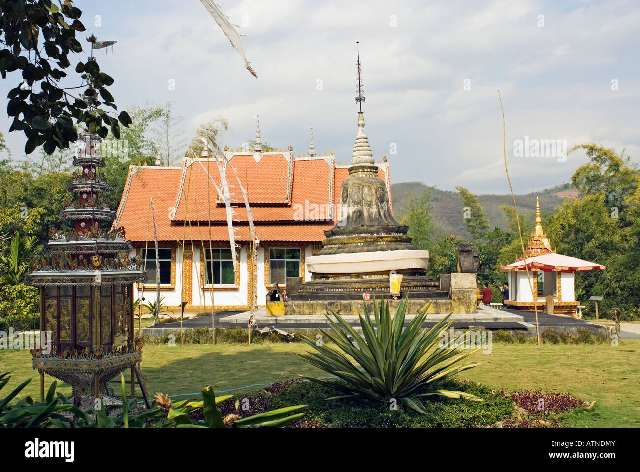 China, Buddhist Temple At Mengle Culture Garden, Xishuangbanna ...