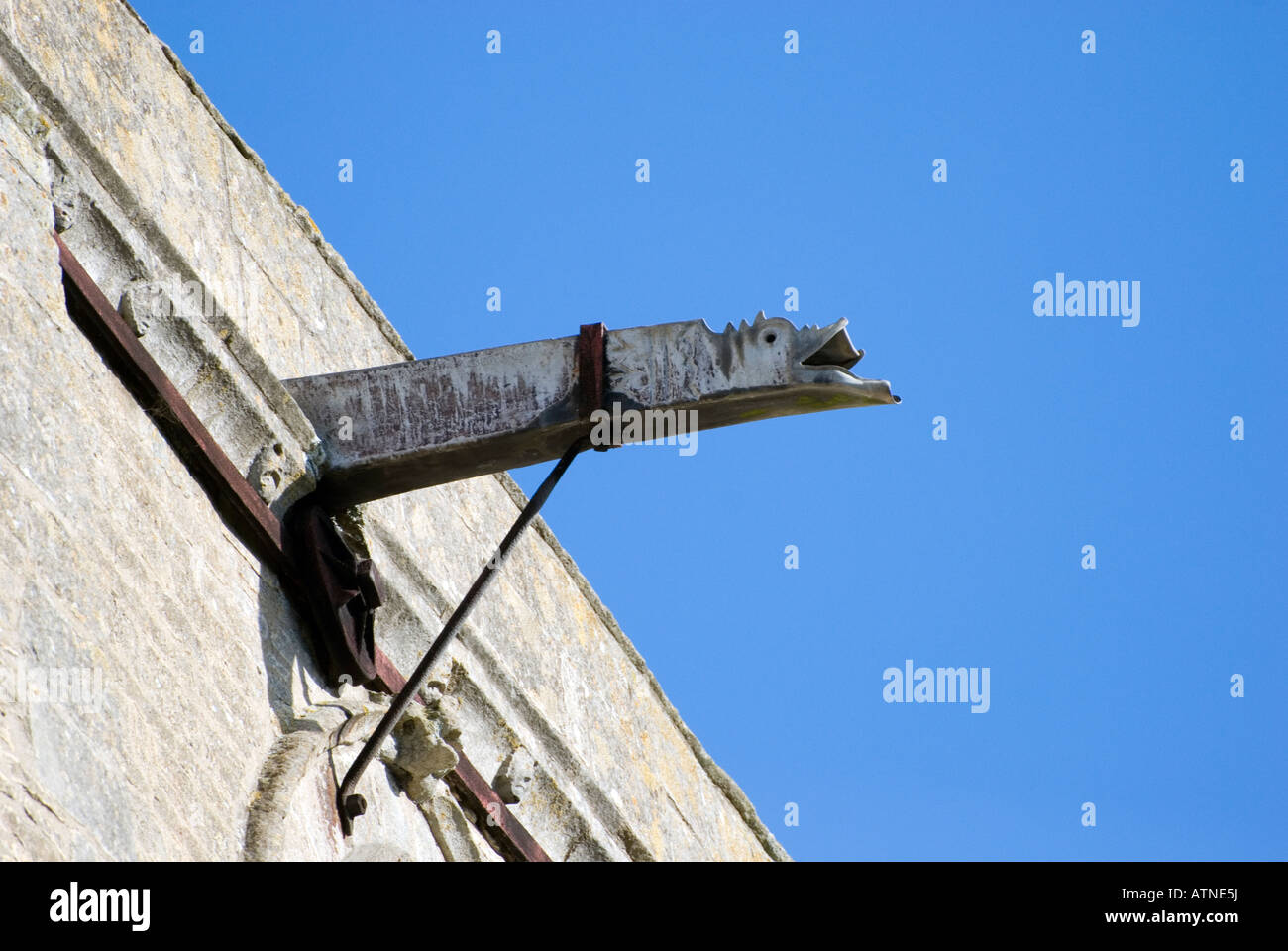 Waterspout on Deene Church, Northamptonshire, England Stock Photo - Alamy