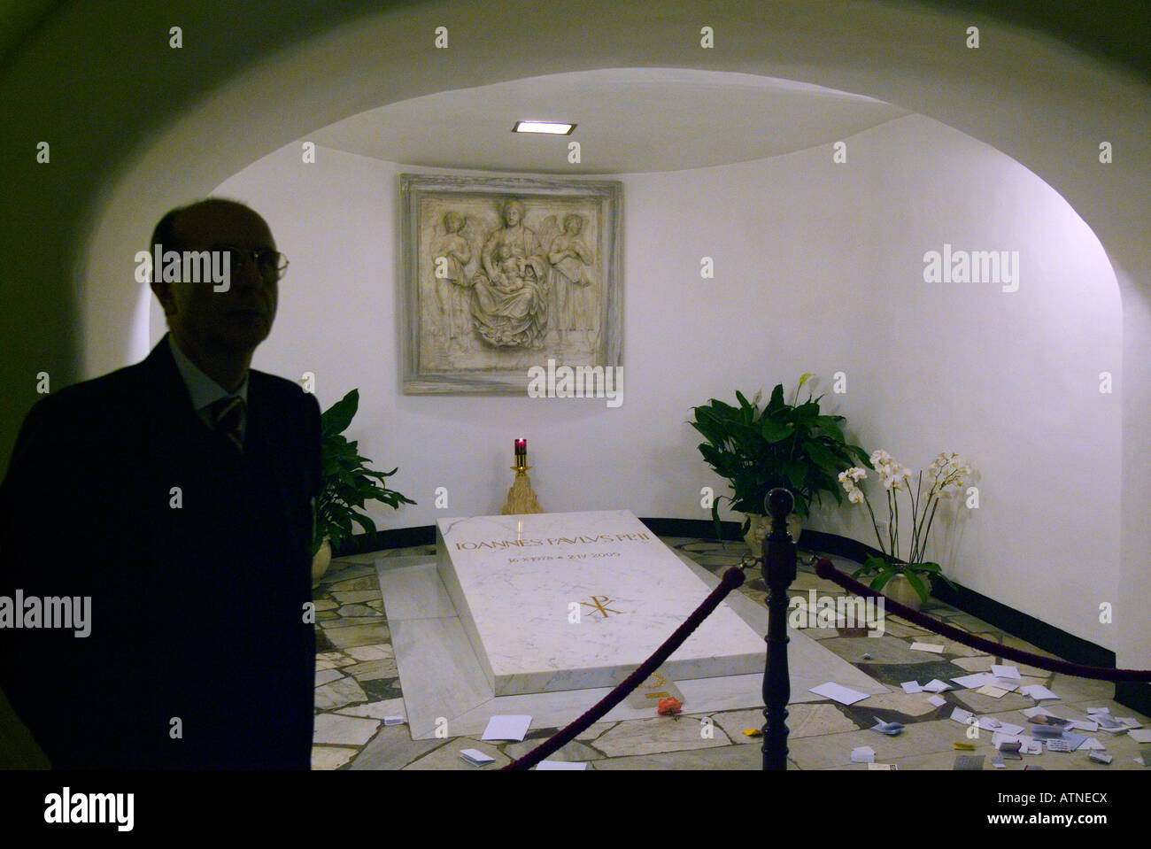 Pope John Paul II tomb in the Vatican Stock Photo - Alamy