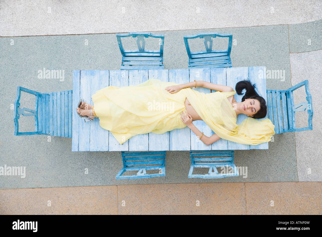 Lying back legs chair hi-res stock photography and images - Alamy