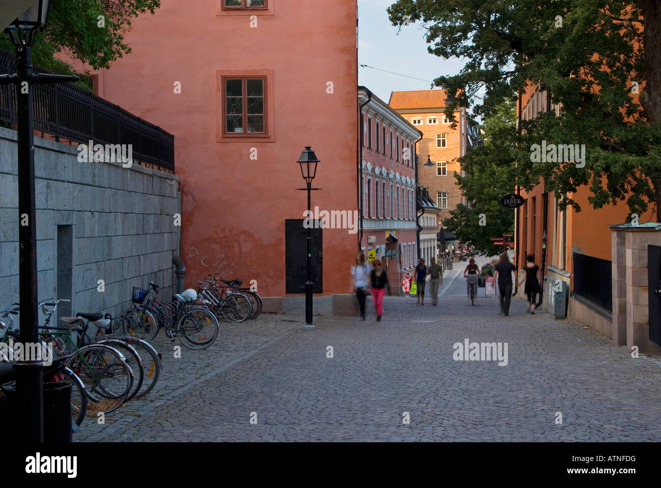 Street in Uppsala Stock Photo - Alamy