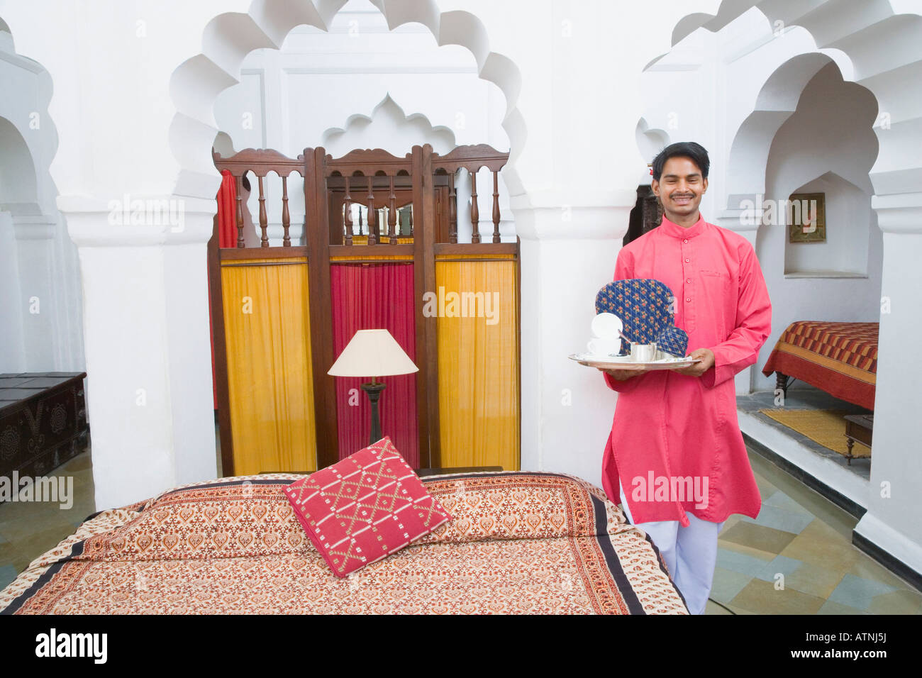 Carrying tea tray hi-res stock photography and images - Alamy