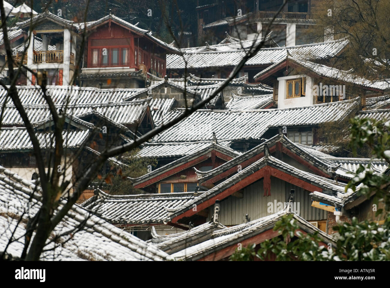 Lijiang, Traditional Chinese Rooftops, Old City, Yunnan Province, China ...