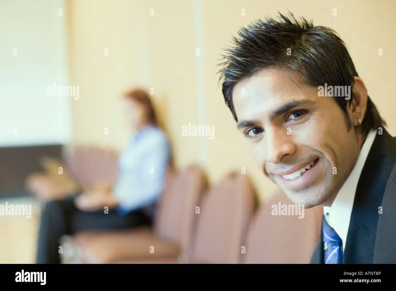 Portrait of a businessman smiling Stock Photo - Alamy