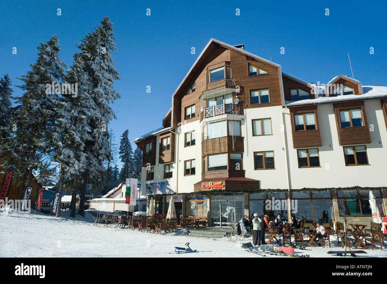 Winter scene, Balkans Bulgaria Borovetz Rila mountain Stock Photo - Alamy