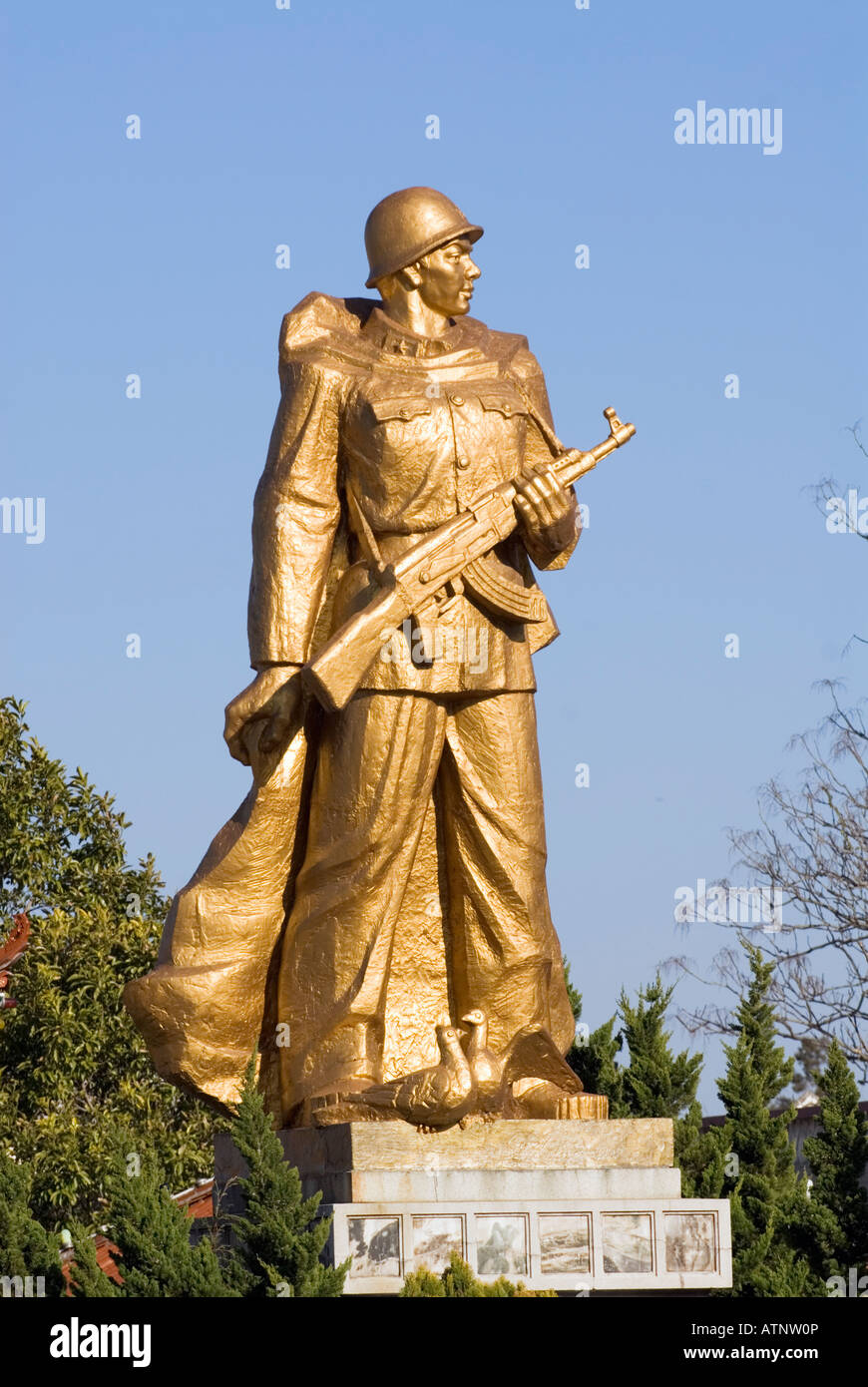 China, Chinese Soldier Statue Outside Of Military Base, Dali Ancient ...