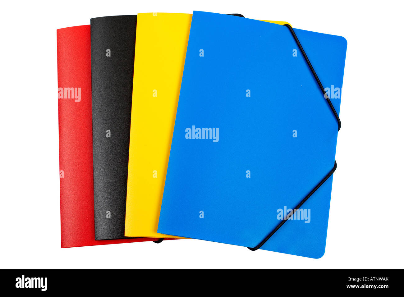 Colour folders isolated on white background With clipping path included ...