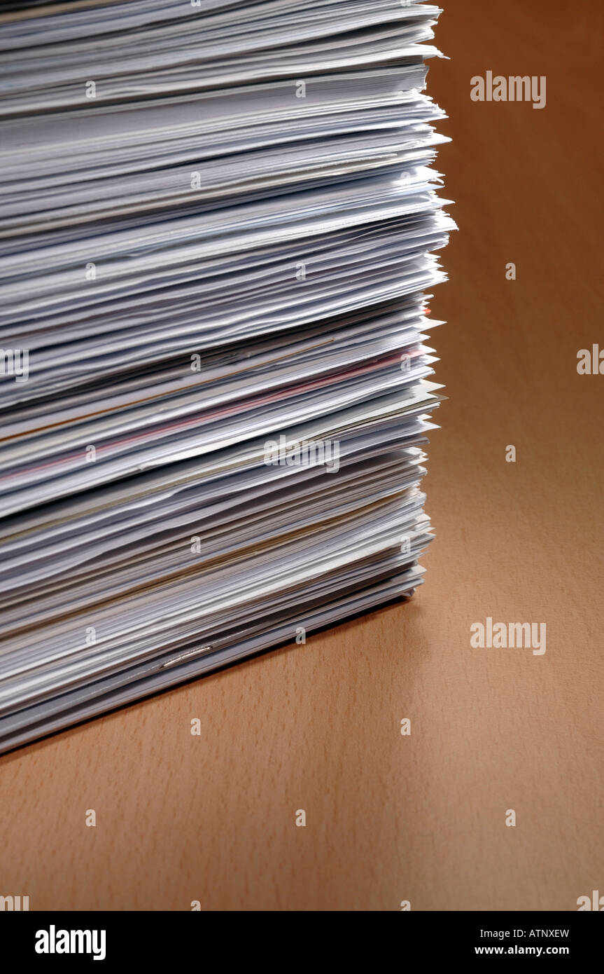 Stack of paperwork Stock Photo - Alamy