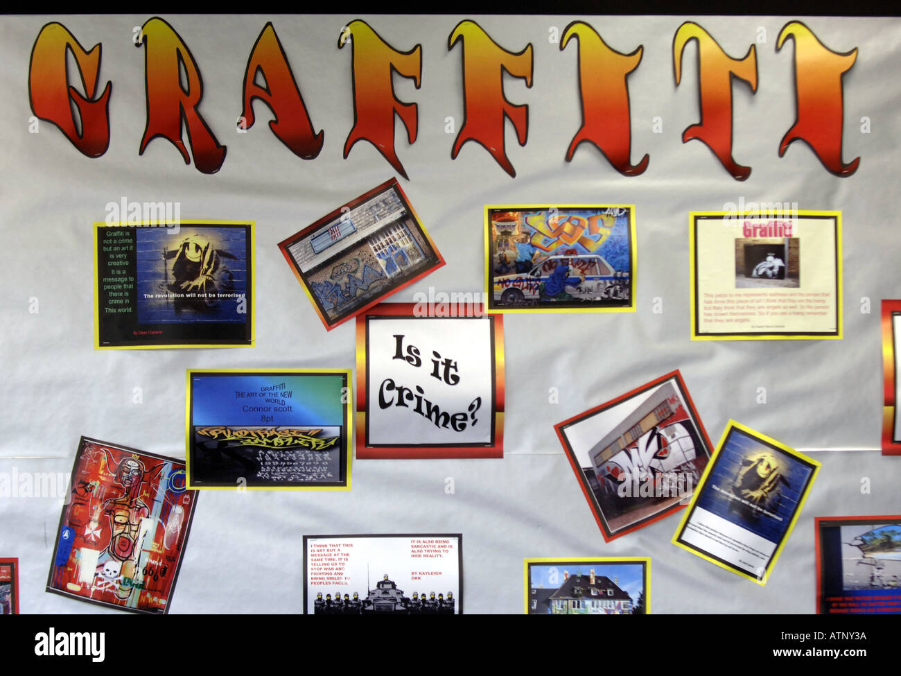 graffiti, school display, education, crime, criminal, art, modern ...